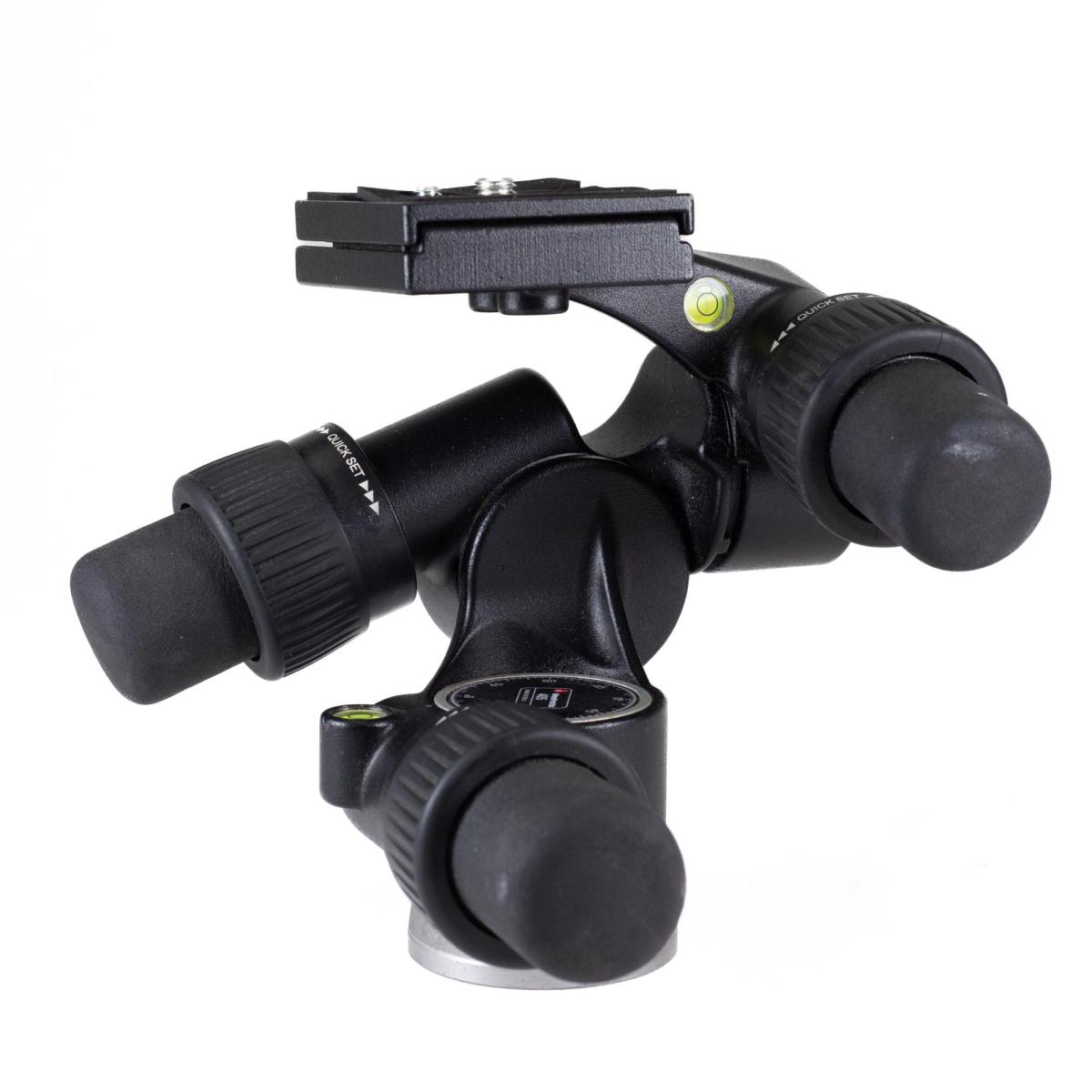 Manfrotto 405 tête à 3 axes, tilt et pan avec plaque rapide 410PL *A* ...